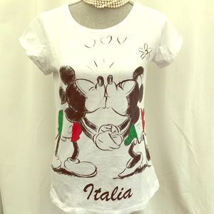 Disney | Tops | Mickey And Minnie Mouse In Italy Size Medium | Poshmark